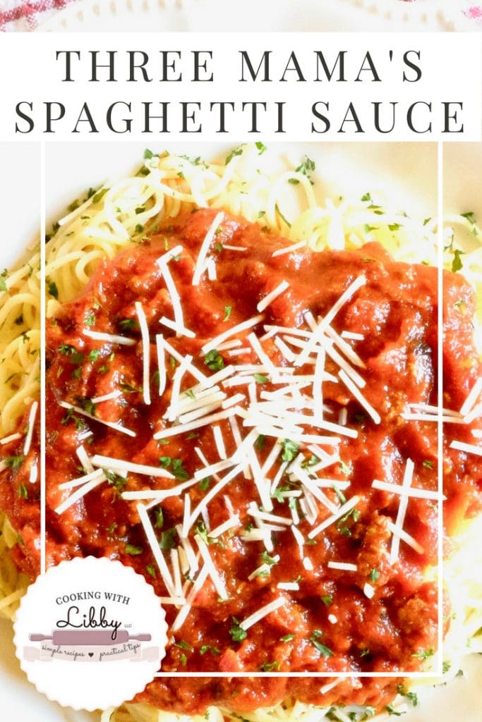 Three Mama's Spaghetti Sauce | Cooking With Libby