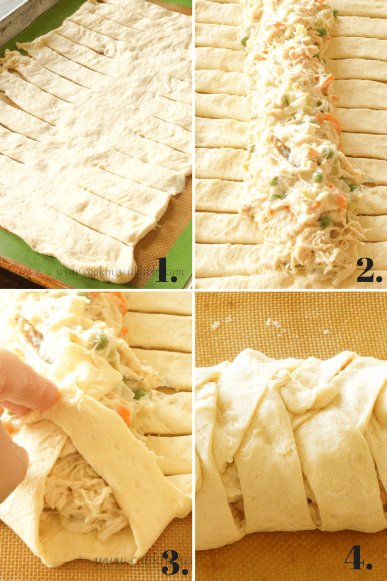 Chicken Pot Pie Crescent Braid | Cooking With Libby