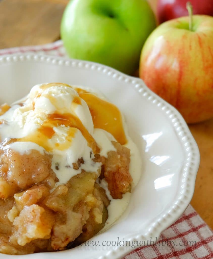 Cinnamon Apple Crisp With Caramel Topping | Cooking With Libby